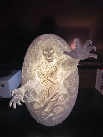 Vecna - Stranger Things Relief Sculpture LED Stand - Free 3D Print ...