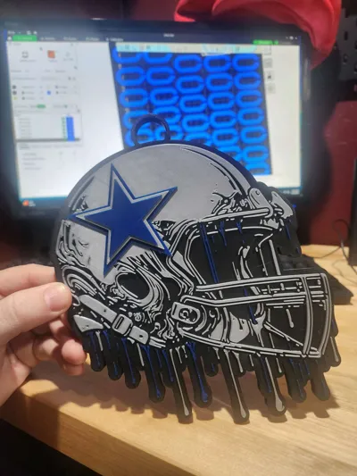 Dallas Cowboys Helmet Drip Hype Chain - Free 3D Print Model - MakerWorld