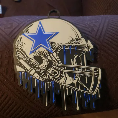 Dallas Cowboys Helmet Drip Hype Chain - Free 3D Print Model - MakerWorld