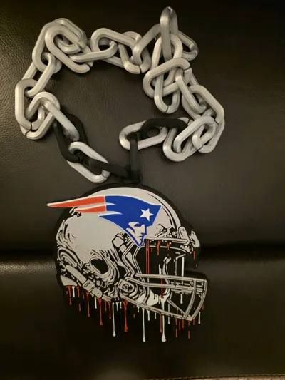 New England Patriots Helmet Drip Hype Chain - Free 3D Print Model ...