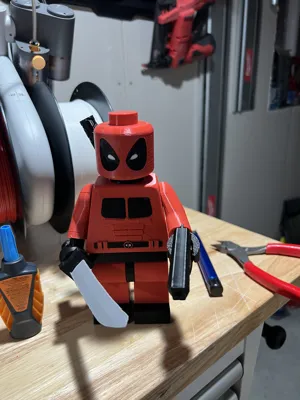 Deadpool Brick Character - Free 3D Print Model - MakerWorld