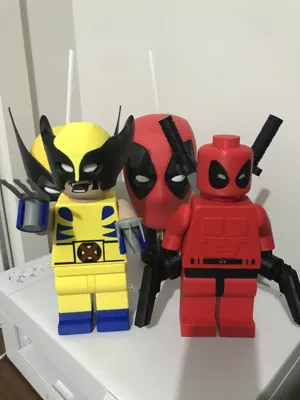 Deadpool Brick Character Remixed by WFA Builder - MakerWorld