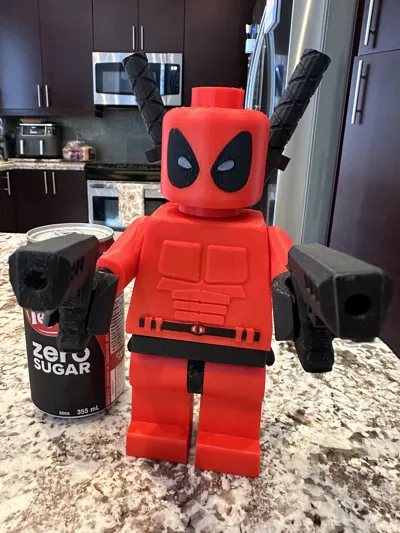 Deadpool Brick Character Remixed by WFA Builder - MakerWorld