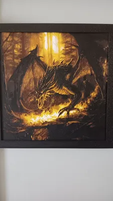 Fire Dragon - HueForge Filament Painting by Additive Atom - MakerWorld