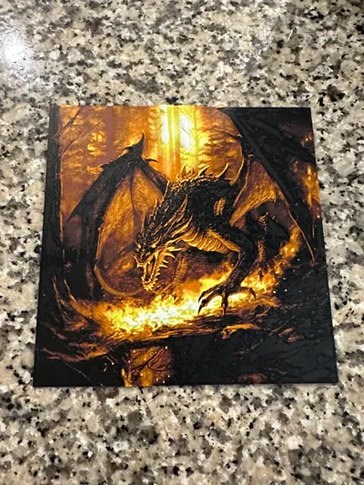 Fire Dragon HueForge - Filament Painting by Additive Atom - MakerWorld