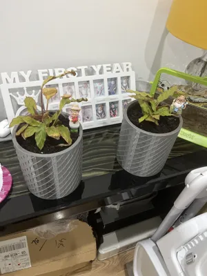 Diagonal triangles plant pot by prints for plants - MakerWorld