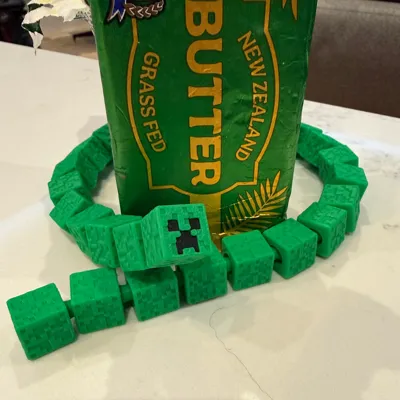 Infinite Flexi Minecraft Creeper Snake - Free 3D Print Model - MakerWorld