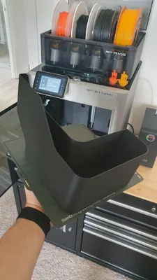 Bambu Poop Chute / Purge Bucket (extends 50mm behind printer) by ...