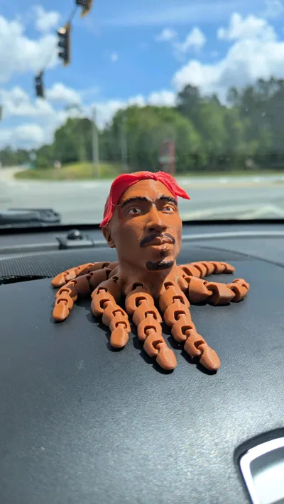 Tupac-topus - v2.0 - Free 3D Print Model - MakerWorld