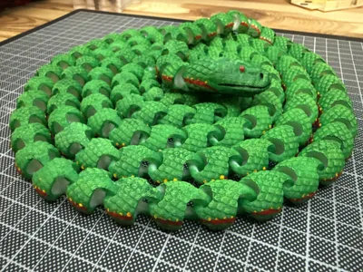 Extra-long Snake with Scales - Free 3D Print Model - MakerWorld