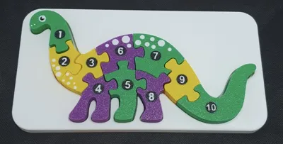 Montessori - Puzzle Brontosaurus by michal0082 MakerWorld: Download ...
