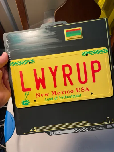LWYRUP Licence plate by noriwl - MakerWorld