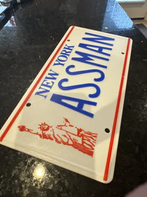 Assman licence plate from Seinfeld by noriwl - MakerWorld