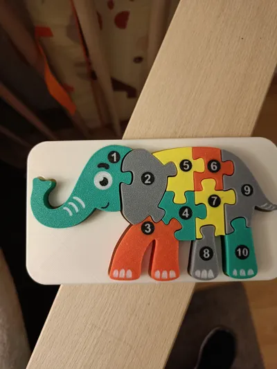 Montessori - Puzzle Elephant - Free 3D Print Model - MakerWorld