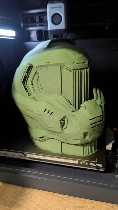 Doom Helmet Remixed by CptObvious MakerWorld: Download Free 3D Models