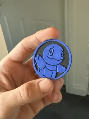 Squirtle Pokemon Coin - Free 3D Print Model - MakerWorld