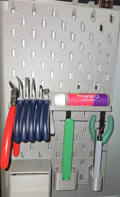 IKEA Skadis Peg board snap fit connector (V2) by FishSoup25 MakerWorld ...