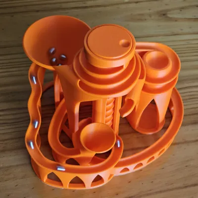 The Cyclone: triple lift, triple track marble machine by mroek ...