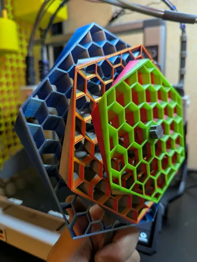 Honeycomb Windmill - Hexagon Wind Turbine Remixed by BamBam Design ...