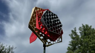 Honeycomb Windmill - Hexagon Wind Turbine Remixed by BamBam Design ...