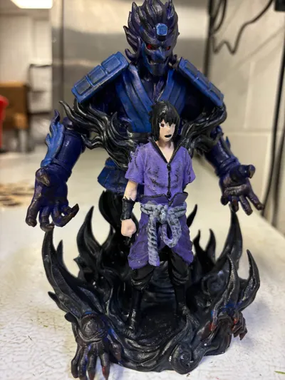 Sasuke Uchiha - "The Susanoo Awakening" - Free 3D Print Model - MakerWorld