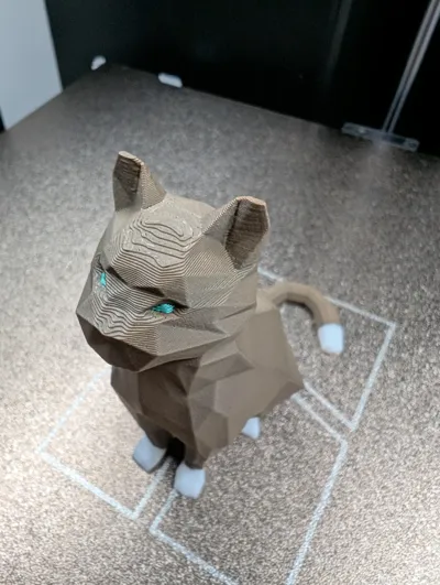 Low Poly Cat (No supports) by BP3D MakerWorld: Download Free 3D Models