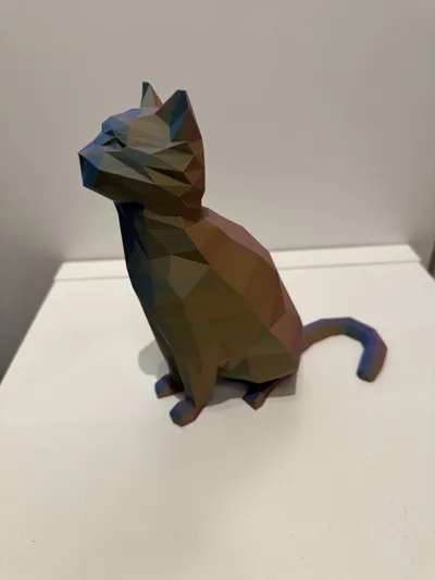 Low Poly Cat (No supports) by BP3D MakerWorld: Download Free 3D Models