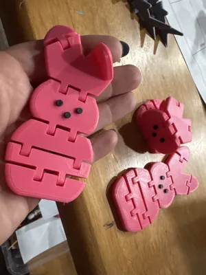 Flexi Easter Peeps - Peep Bunny and Chick Fidget by K2_Kevin - MakerWorld