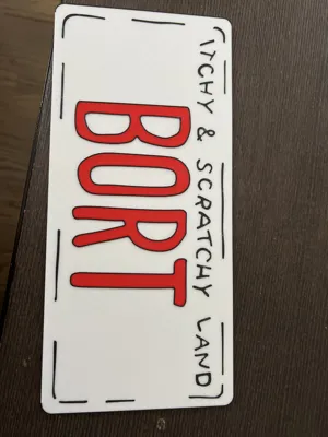 The Simpsons - BORT licence plate by noriwl - MakerWorld