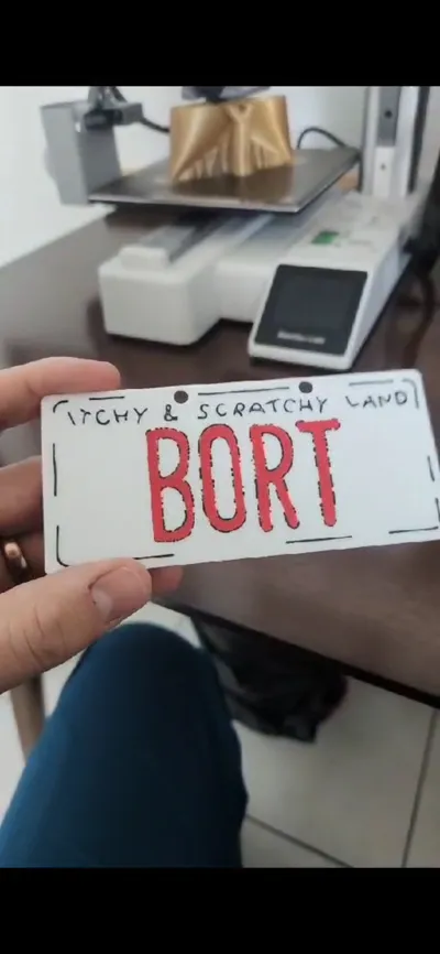 The Simpsons - BORT licence plate by noriwl - MakerWorld