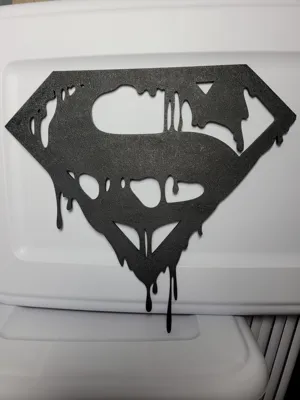 drippy superman wall logo by Infinity 3D Prints - MakerWorld