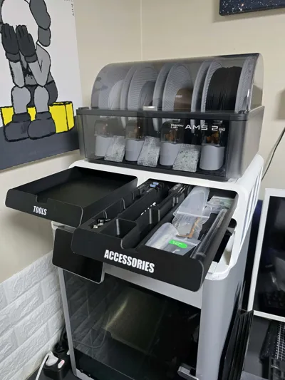 BLV - AMS Riser CLEAN and TEXT drawers Remixed by benlevi MakerWorld ...