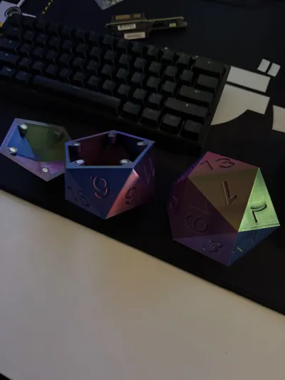 D20 Dice Box magnetic by Preischl 3D MakerWorld: Download Free 3D Models