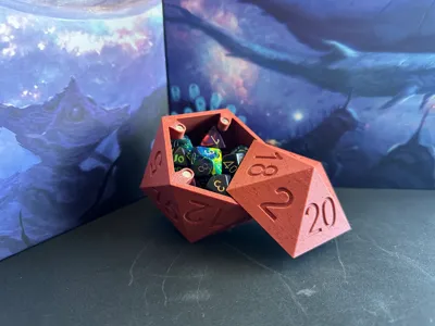 D20 Dice Box magnetic by Preischl 3D - MakerWorld