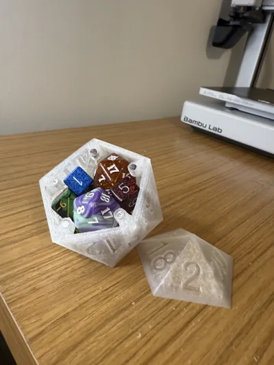 D20 Dice Box magnetic by Preischl 3D MakerWorld: Download Free 3D Models