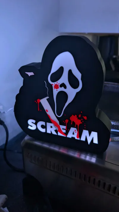 Scream Light Box - Free 3D Print Model - MakerWorld