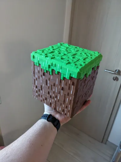 Minecraft Grass Block Container Shared by jr2142 MakerWorld: Download ...