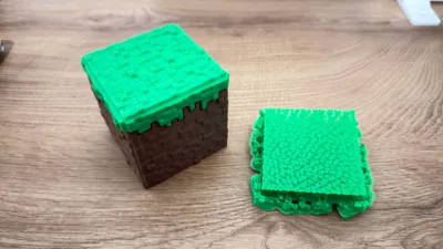 Minecraft Grass Block Container - Free 3D Print Model - MakerWorld