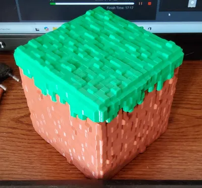 Minecraft Grass Block Container Shared by jr2142 - MakerWorld