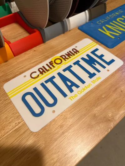 'OUTATIME' Back to the Future License Plate Remixed by Markharris1989 ...