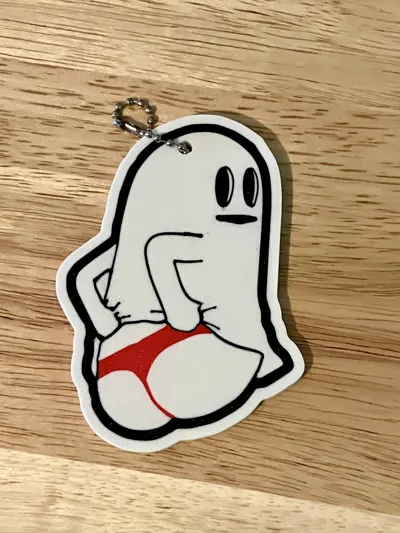 Booo ty Ghost Keychain by Black Glovz - MakerWorld