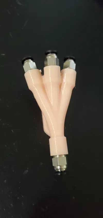 Three way splitter, no supports! by jusutus - MakerWorld