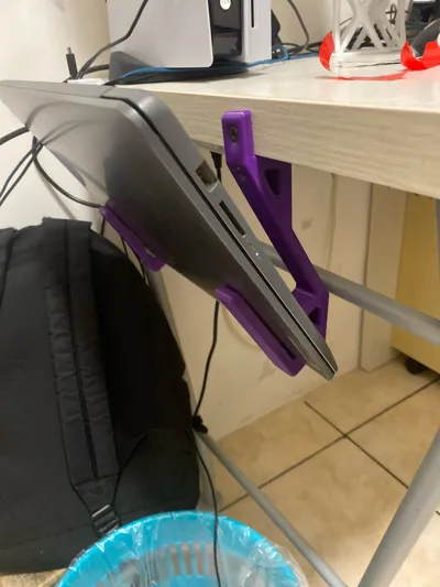 Desk side hanger shelf for laptops - Free 3D Print Model - MakerWorld