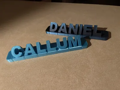 3D Name from letters - Standard font by LayerModels MakerWorld ...