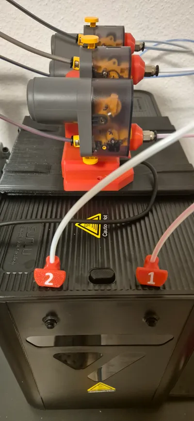 Bambu Lab AMS Numbered 1 to 4 PTFE Load Buttons - Hydra Mod Remixed by ...