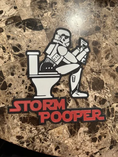 Storm Pooper Star Wars Bathroom Sign by 3DomSculpts - MakerWorld