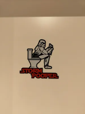 Storm Pooper Star Wars Bathroom Sign by 3DomSculpts - MakerWorld