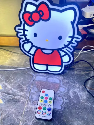 Hello Kitty LED LightBox by Cosmic Debris 3D - MakerWorld