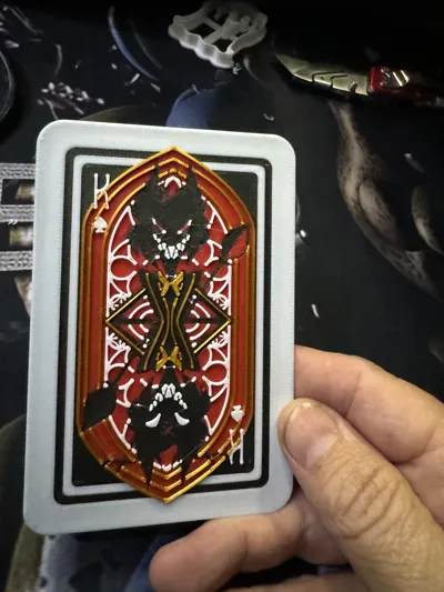 Alastor Hazbin Hotel Playing Card by theurbanarmorer - MakerWorld