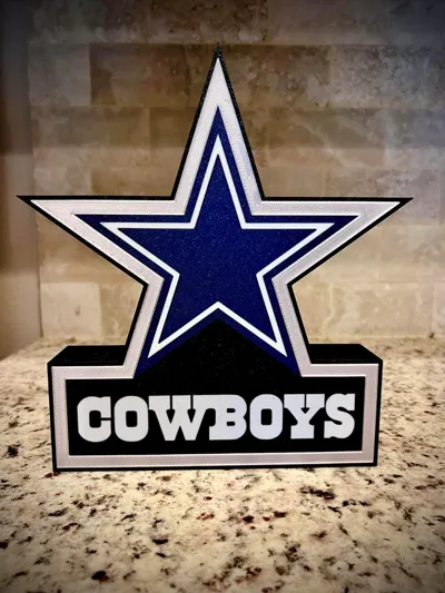Dallas Cowboys LED Light Box NFL Football by m3553x - MakerWorld